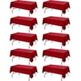 10-Pack White Tablecloths for Rectangle Tables, 60 x 102 Inches, Stain ...