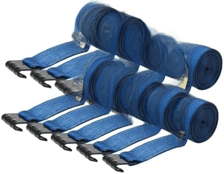 10 Pack Winch Straps 4" x 27' Blue Heavy Duty Tie Down /Flat Hook WLL ...