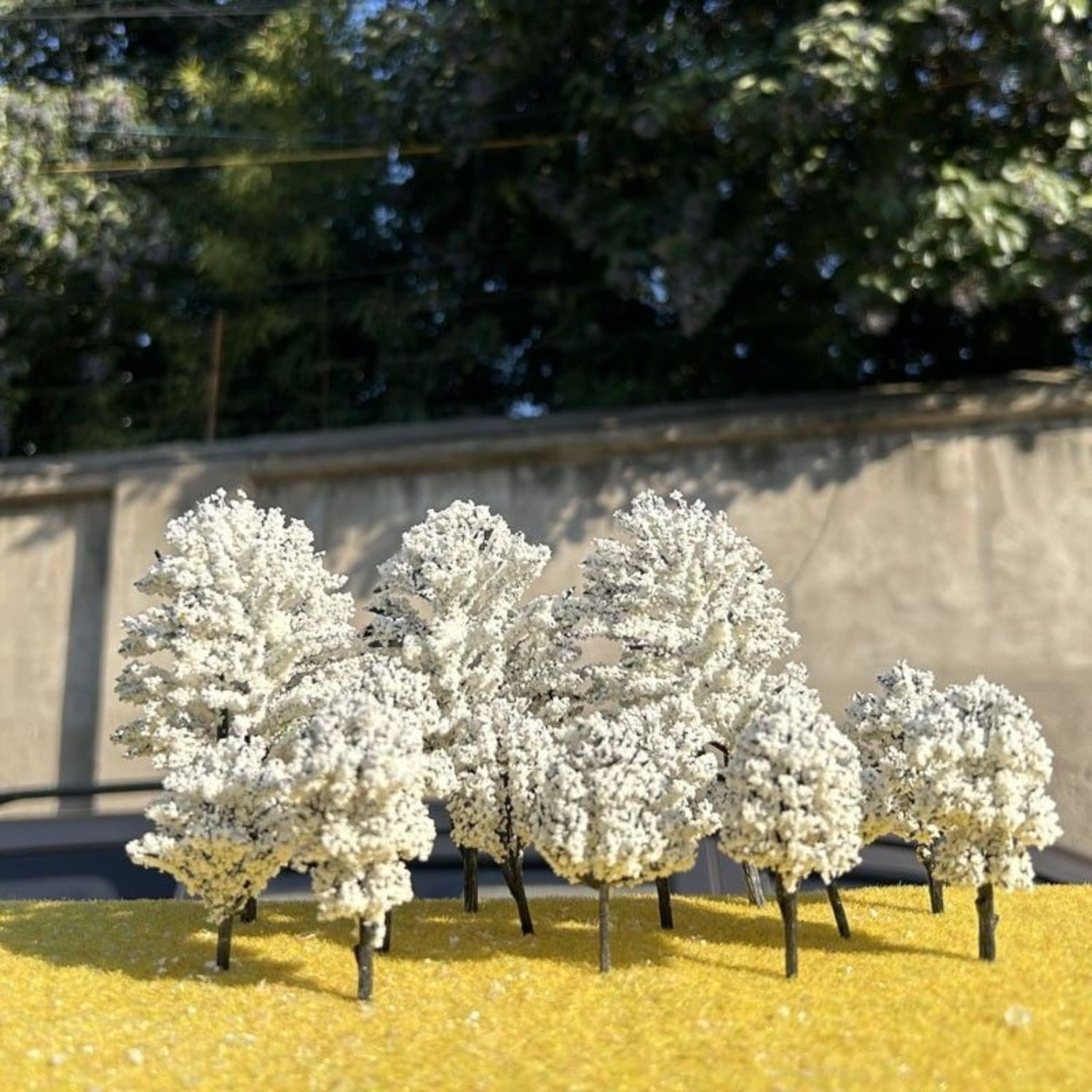 10 Pack Winter Snow Model Tree Set White Miniature Trees 4 to 12cm DIY Diorama Landscape Scenery ...