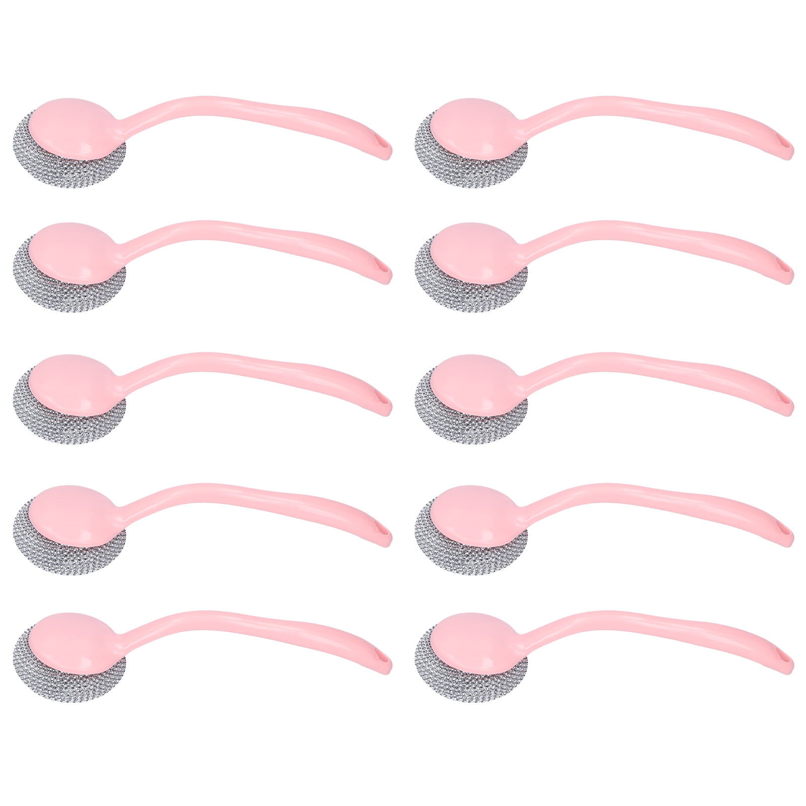 10-Pack Wire Cleaning Ball Brushes with Handle for Efficient Scouring ...
