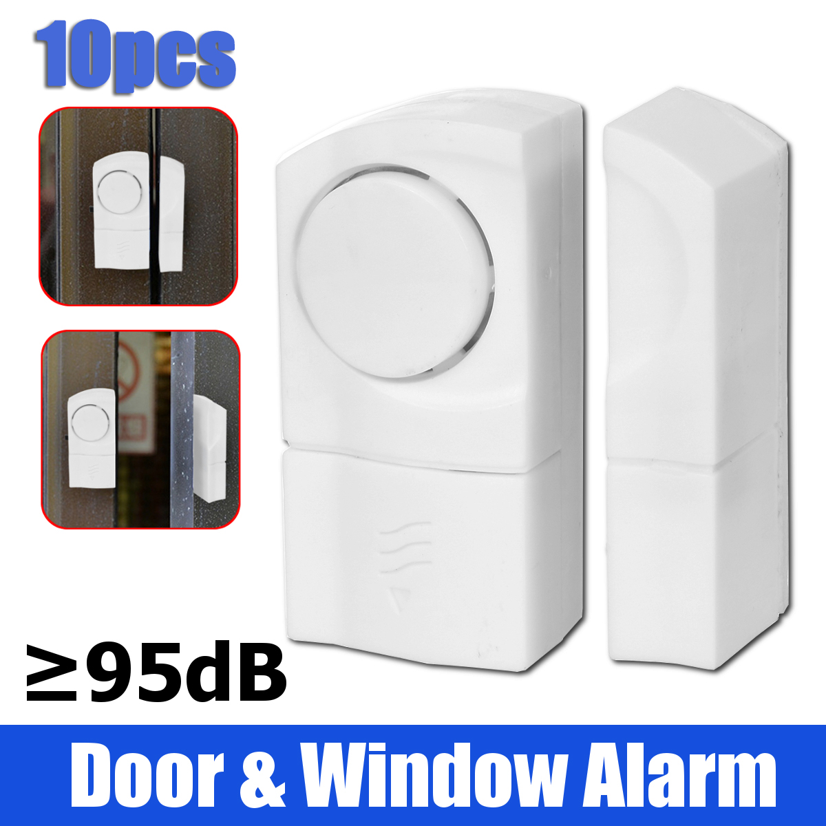 10 Pack Wireless Home Door Window Entry Burglar Security Alarm Magnetic ...