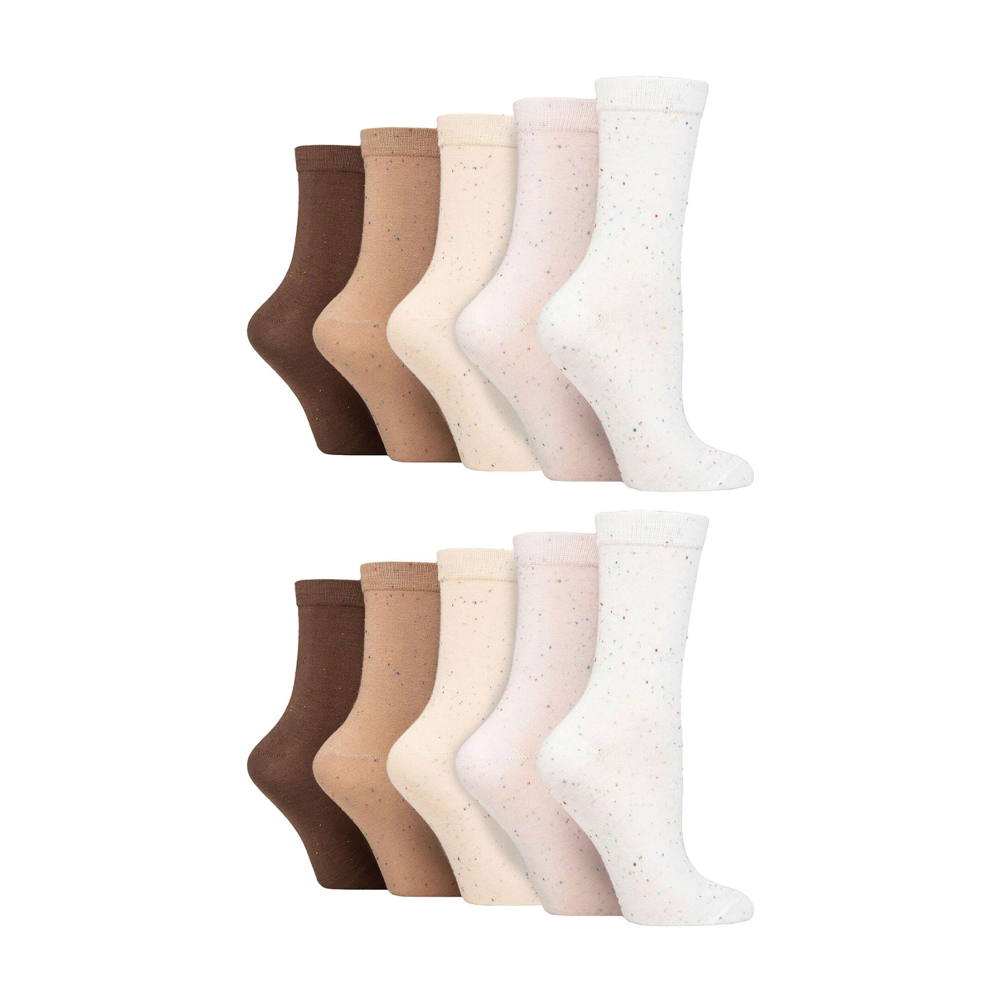 10 Pack Womens Bamboo Crew Socks | Wildfeet | Fancy Pattern Design ...