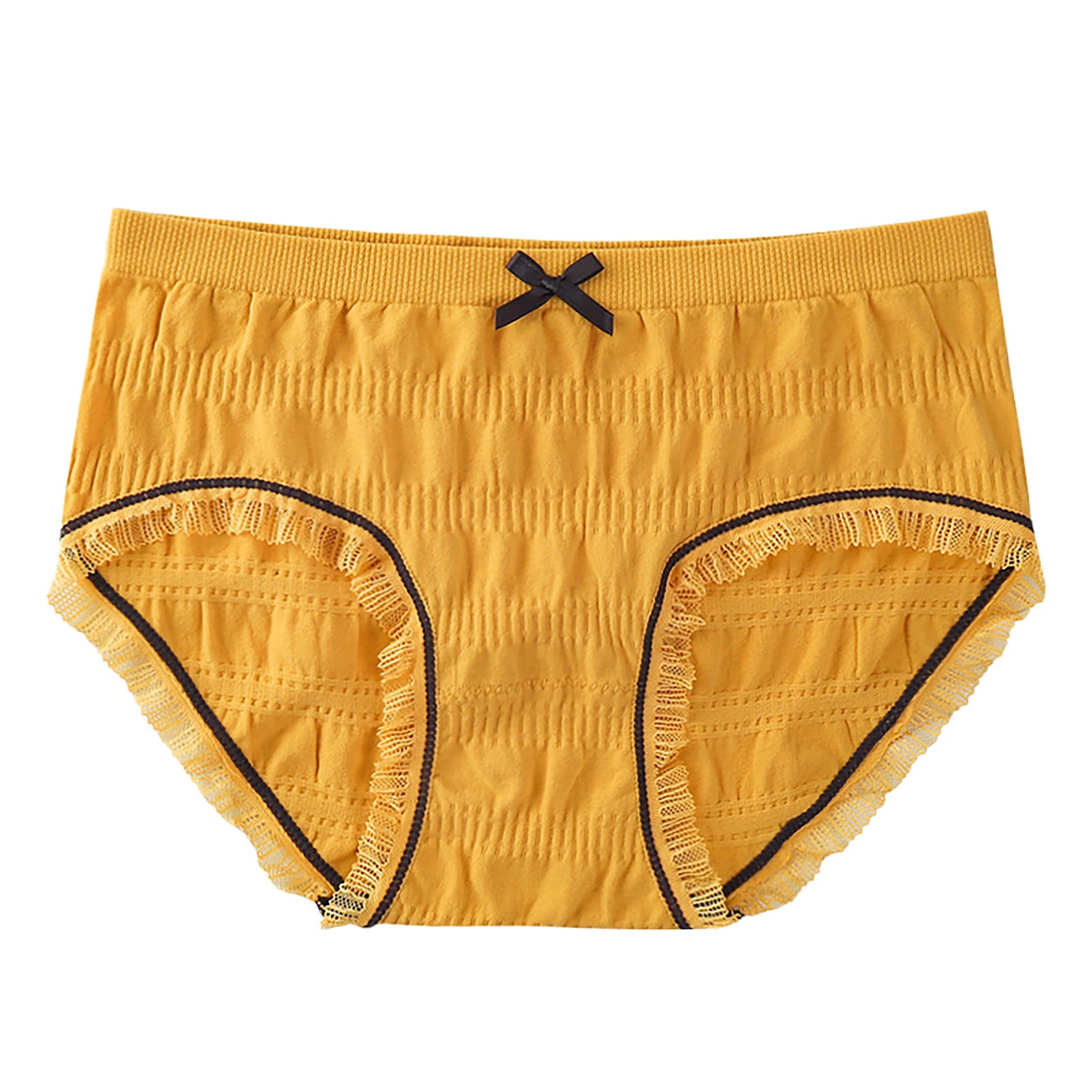 10 Pack Womens Underwear Cotton Color Matching Lace Bottom Fork Waist ...