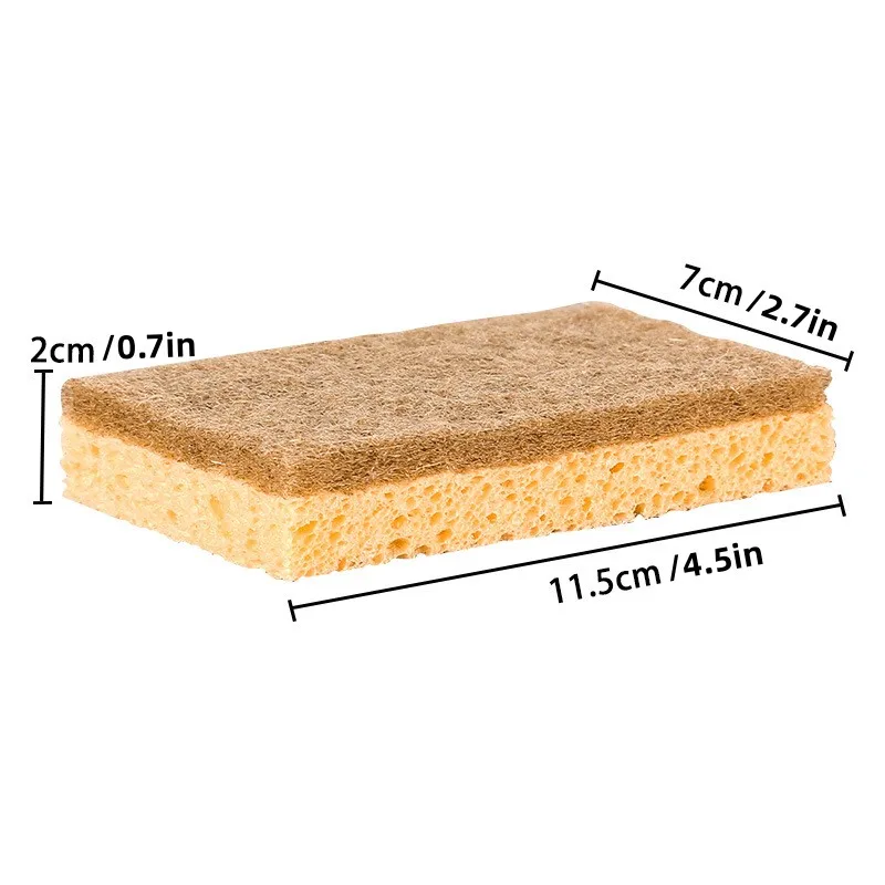 10 Pack Wood Pulp Cotton Scouring Pad 100% Biodegradable And ...