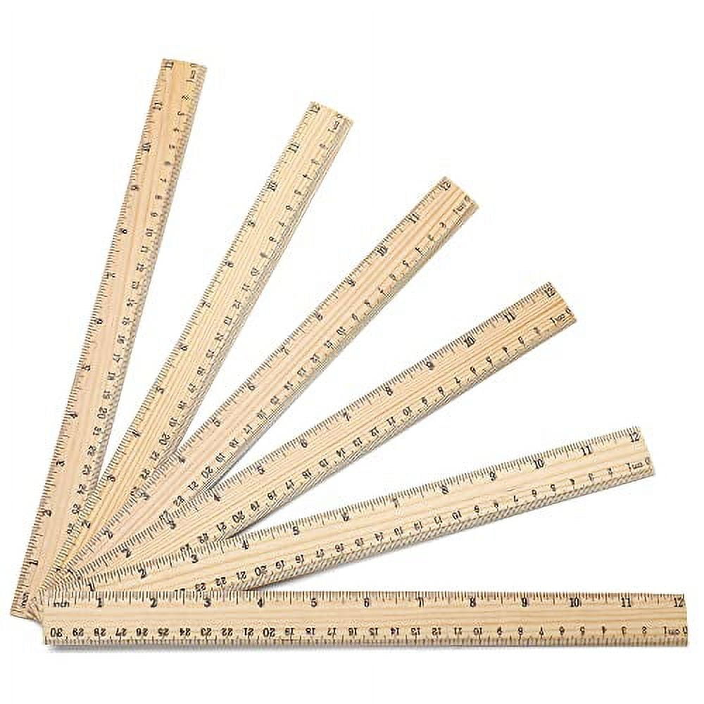 10 Pack Wooden Ruler 12 Inch Rulers Bulk Wood Measuring Ruler Office ...