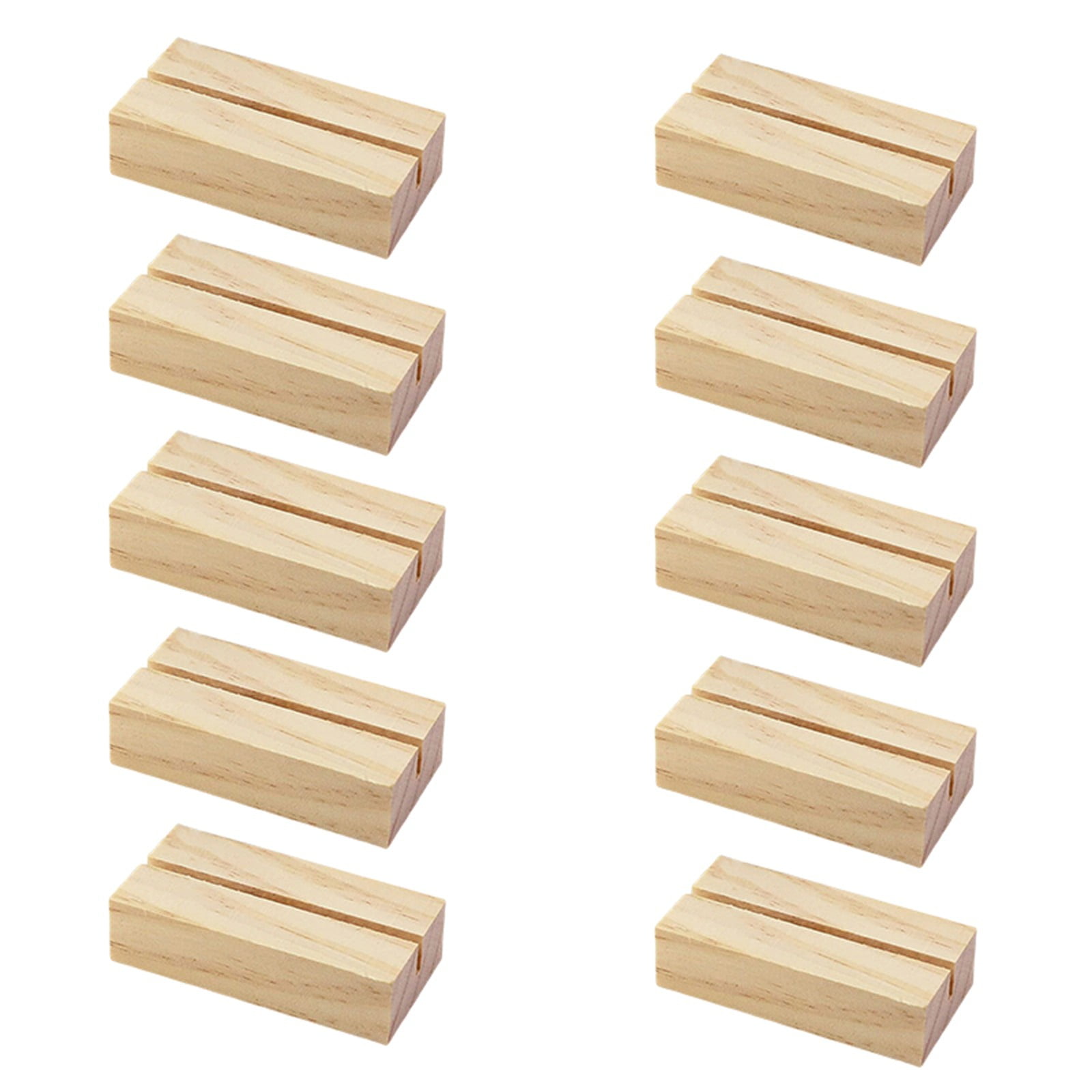 10 Pack Wooden Sign Holders for Wedding & Events - 2.3" Rustic Table ...
