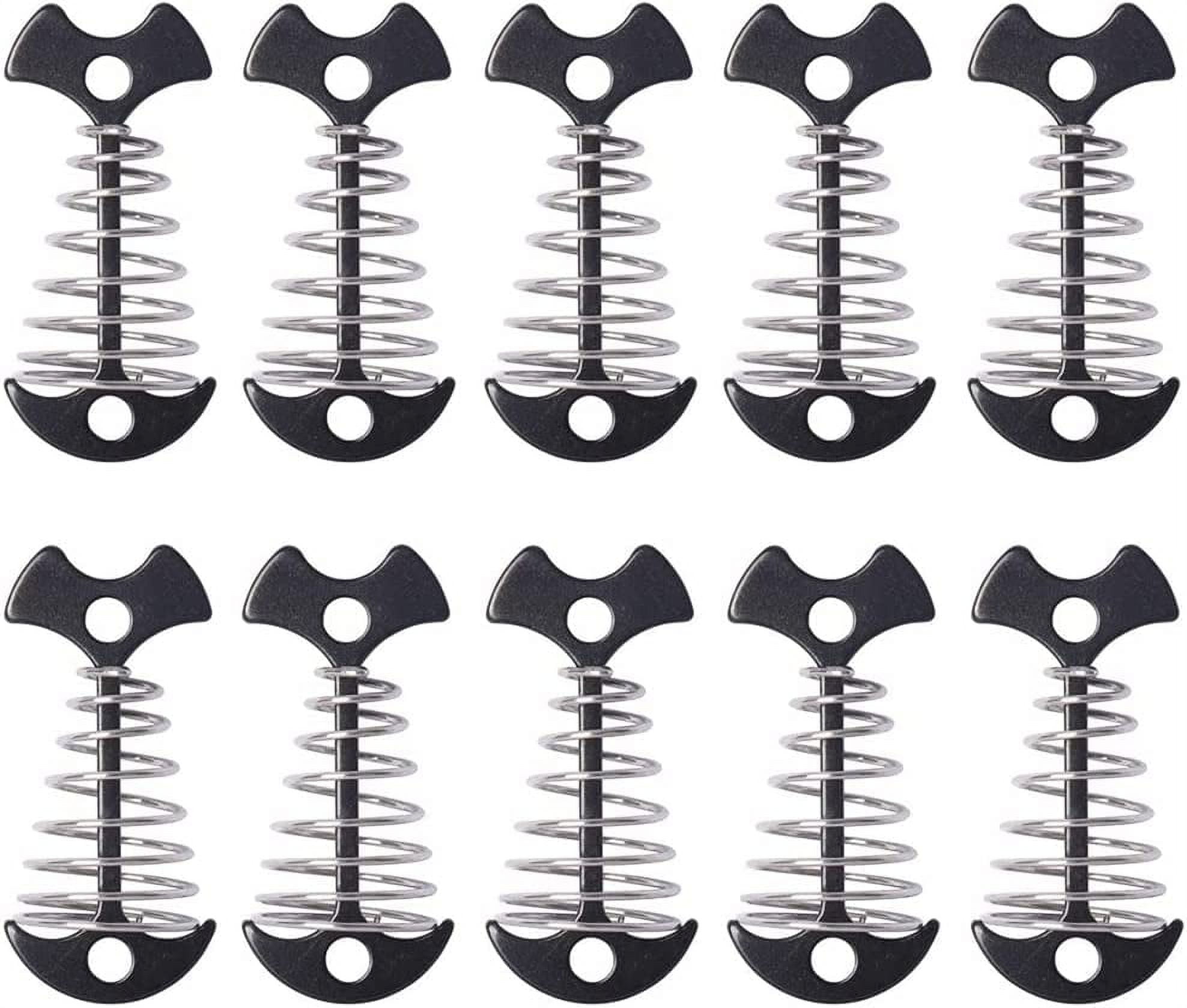 10-Pack Wooden Tent Pegs for Camping, Heavy Duty Herringbone Deck ...