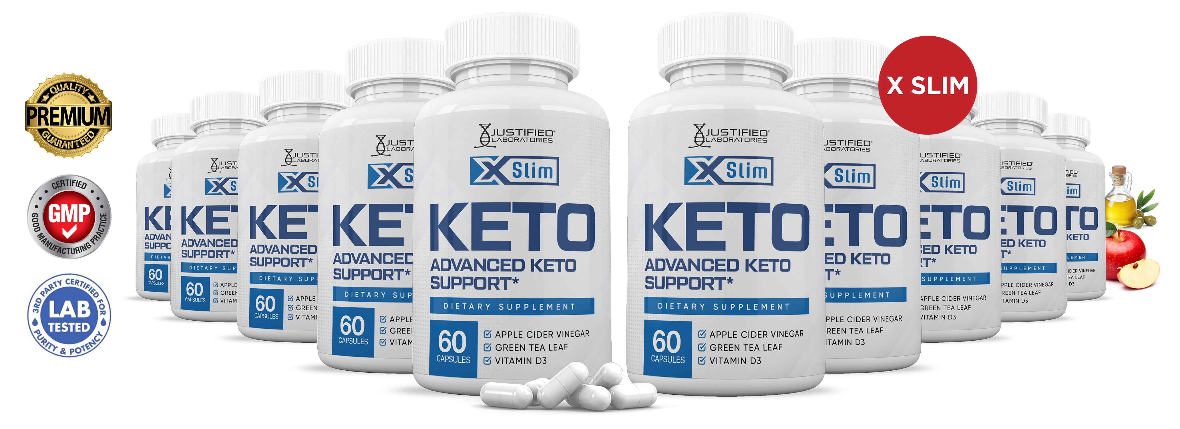 (10 Pack) Xslim Keto ACV Pills 1275mg Alternative to Gummies Dietary ...