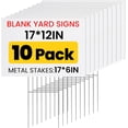 10 Pack Yard Signs with Metal Stakes, Custom Yard 17 x 12 Inches ...