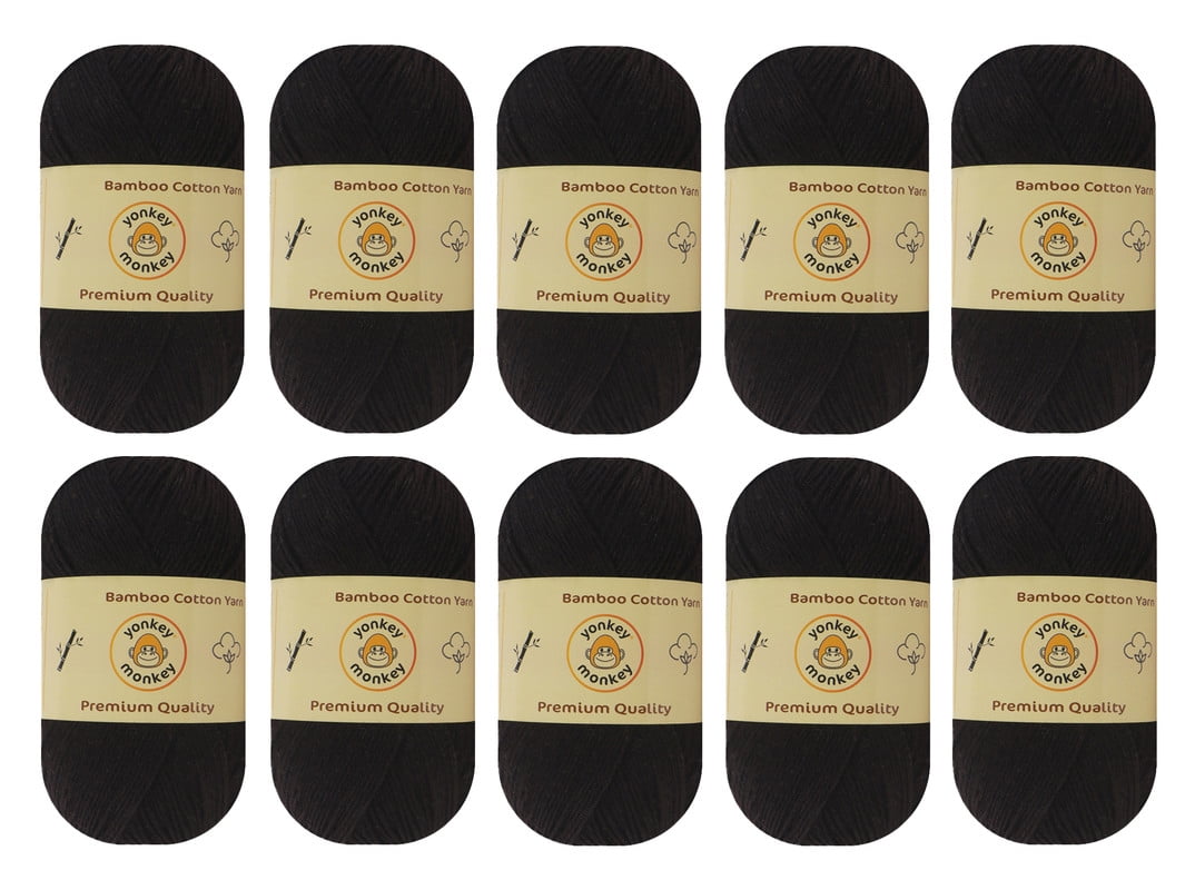 10-Pack Yonkey Monkey Skein Tencel Yarn - 70% Bamboo, 30% Cotton (Grass ...