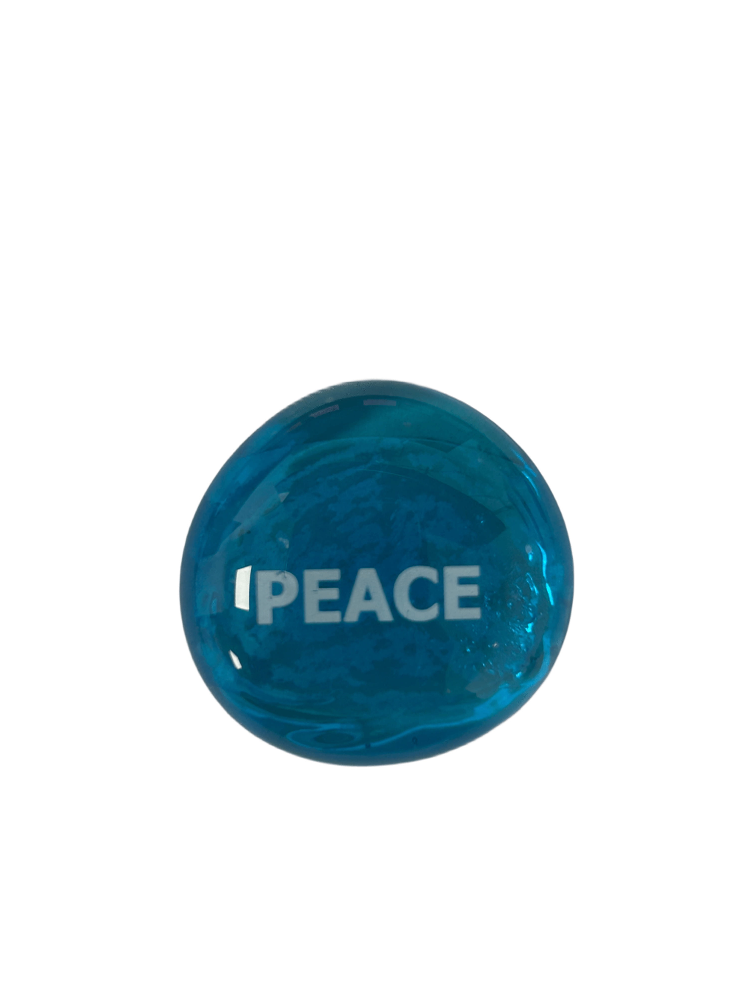 10 Pack Zen Glass Stone, Thoughtful Blue Stone with word Peace Gift ...
