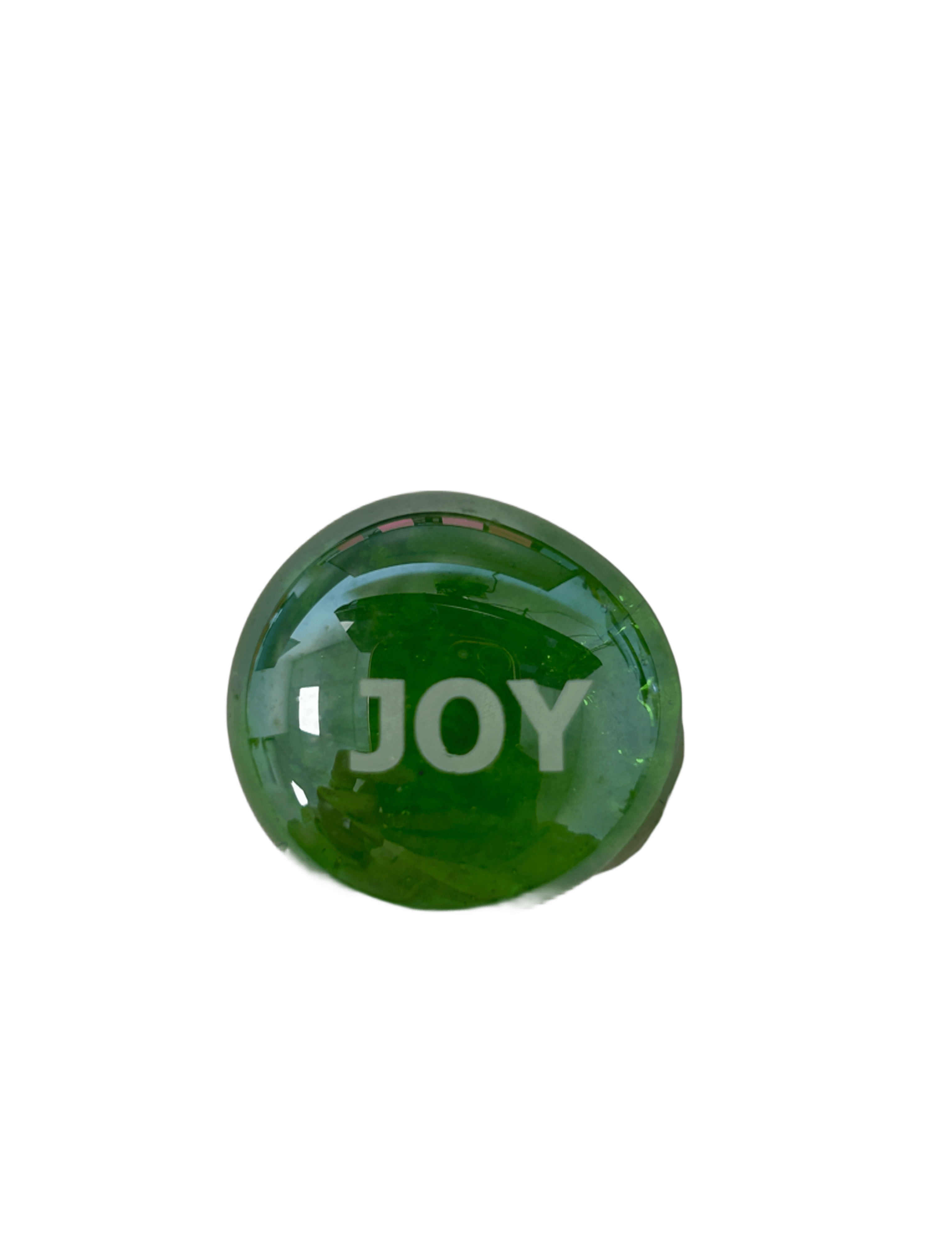 10 Pack Zen Glass Stone, Thoughtful Green Stone with word Joy Gift ...