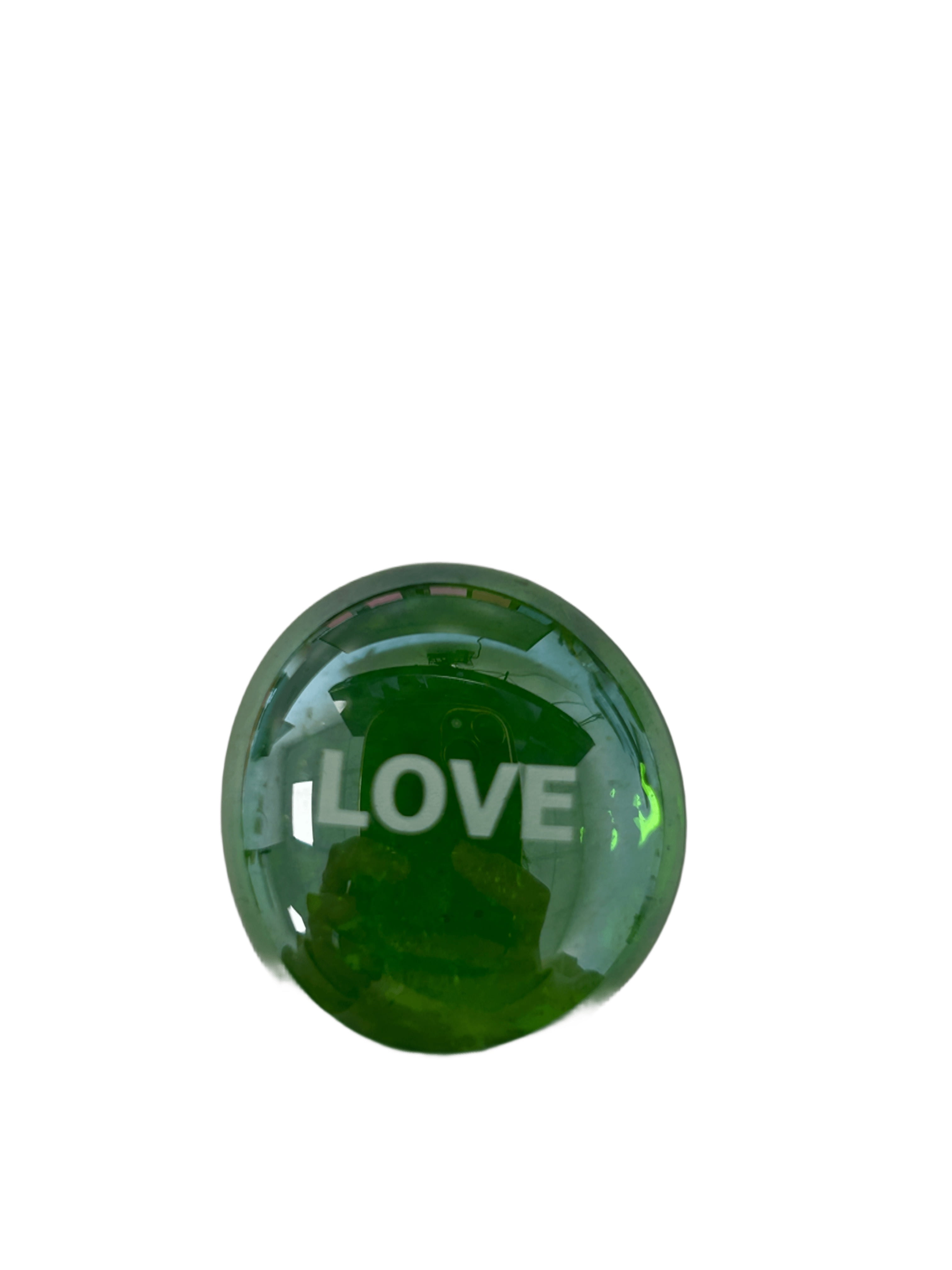 10 Pack Zen Glass Stone, Thoughtful Green Stone with word Love Gift ...