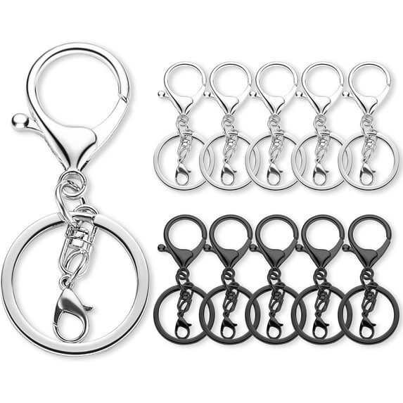 10 Pack a Set Metal Lobster Claw Clasps and Key Rings, Key Chain ...