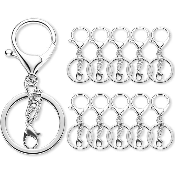 10 Pack a Set Metal Lobster Claw Clasps and Key Rings, Key Chain ...