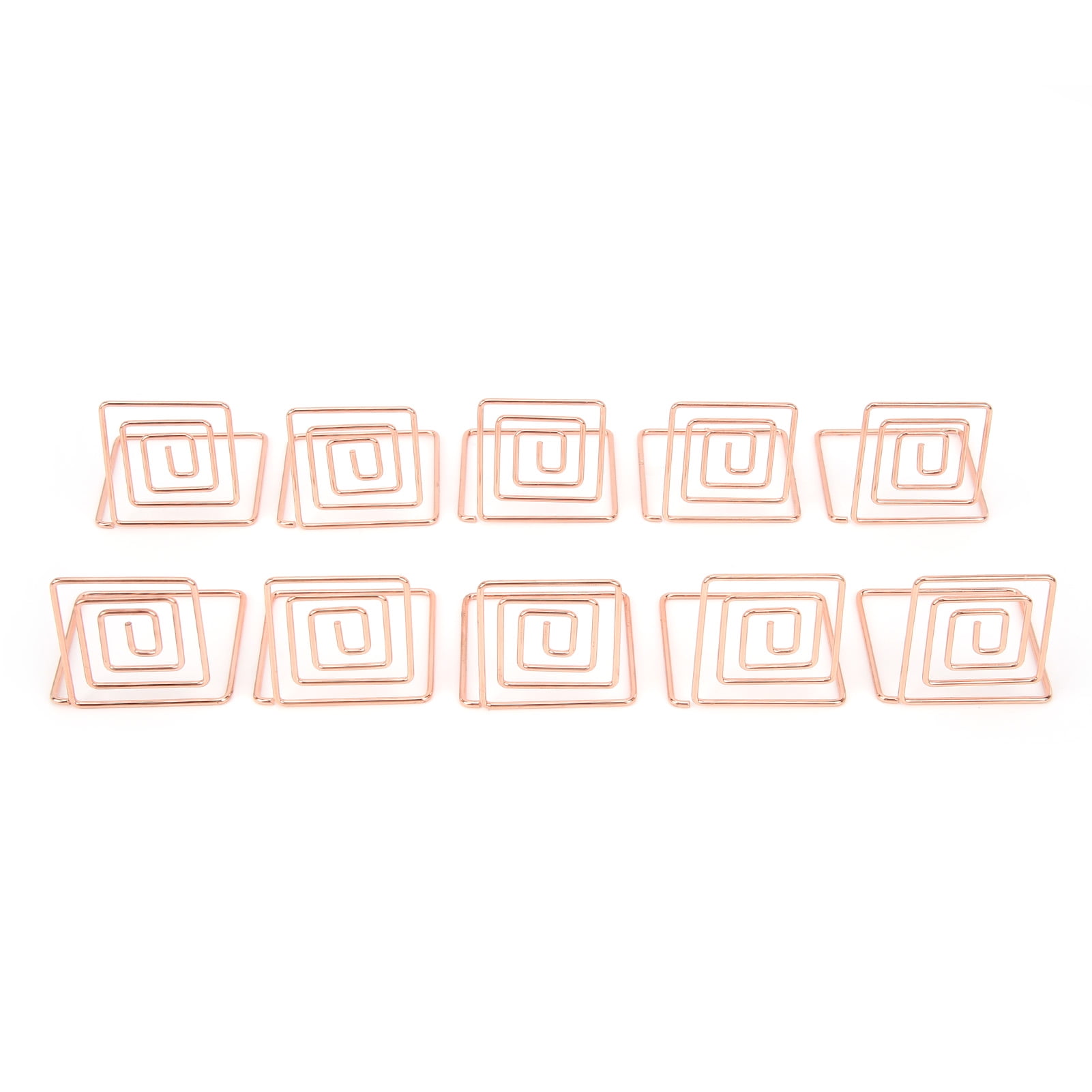 10-Pack for Business Cards, Memos & Photos Rose Gold Mini Metal Desk ...