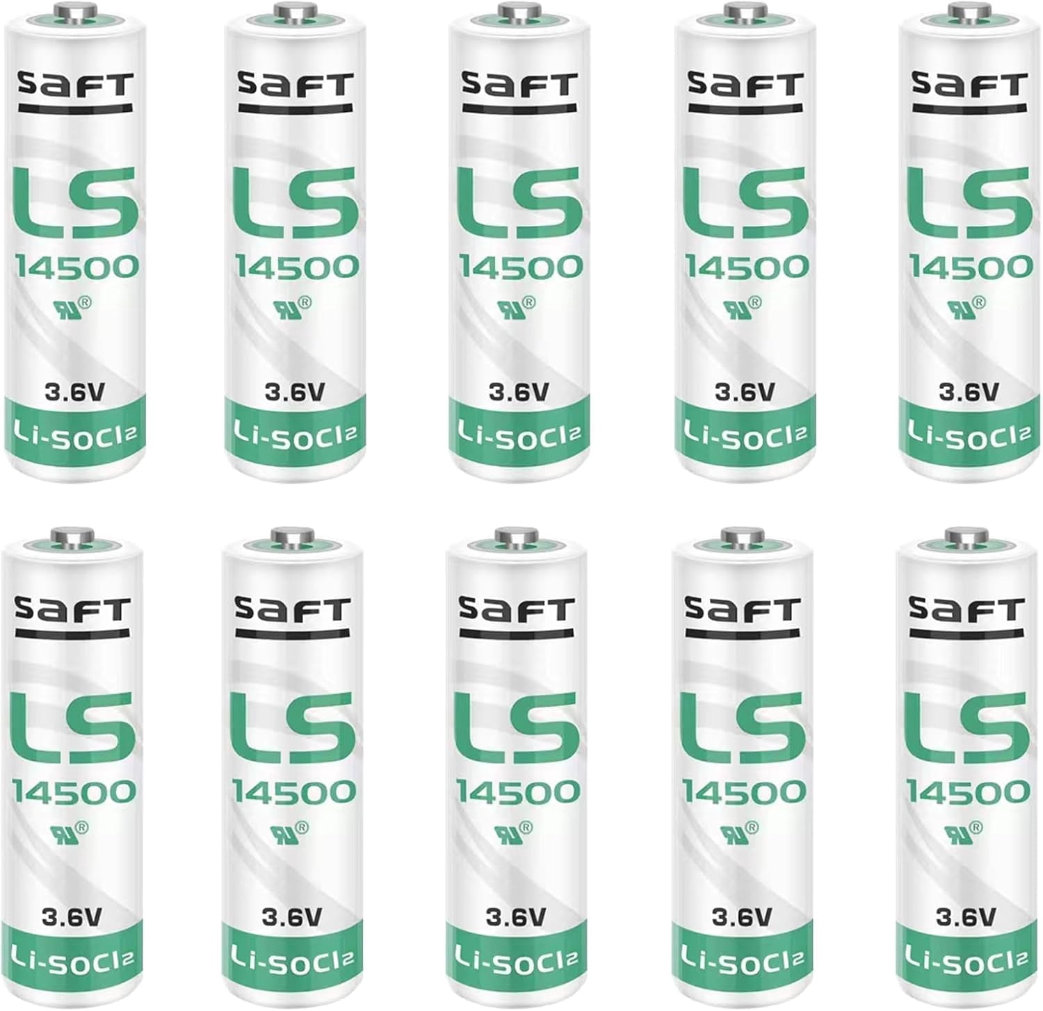 10-Pack for Saft LS14500 3.6v Lithium Battery LS 14500 2600mah AA ...