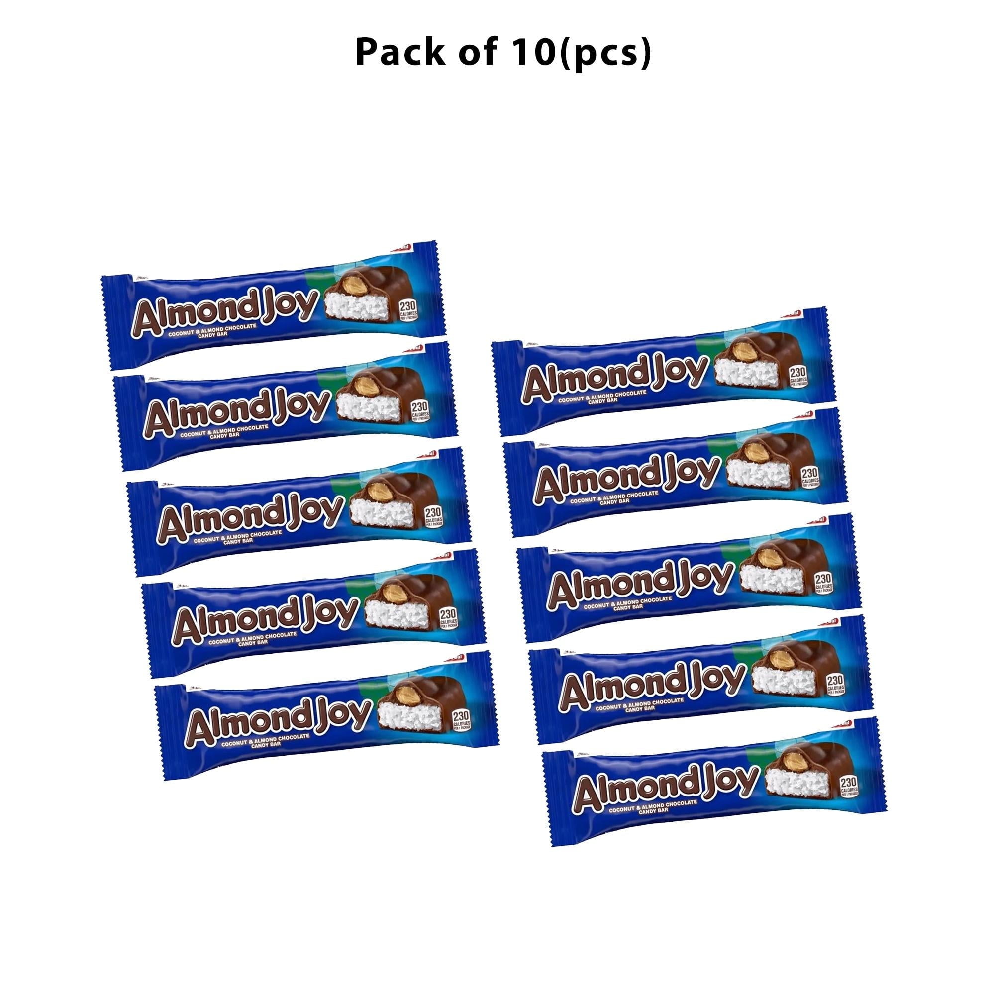 Almond Joy Coconut and Almond Milk Chocolate Candy Bars, 10 Pack, 1.61 ...