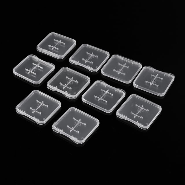 10 Pack of Clear Plastic Micro SD MiC TF Card Memory Card Case Holder ...