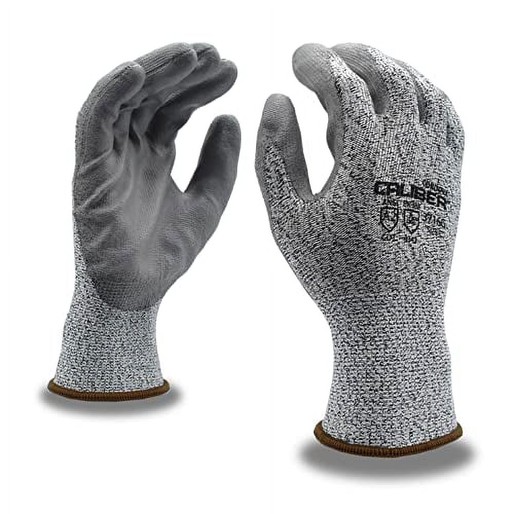 10-Pack of Cordova 3716GM Caliber Salt & Pepper 13-Gauge HPPE Shell Work Gloves, Gray ...