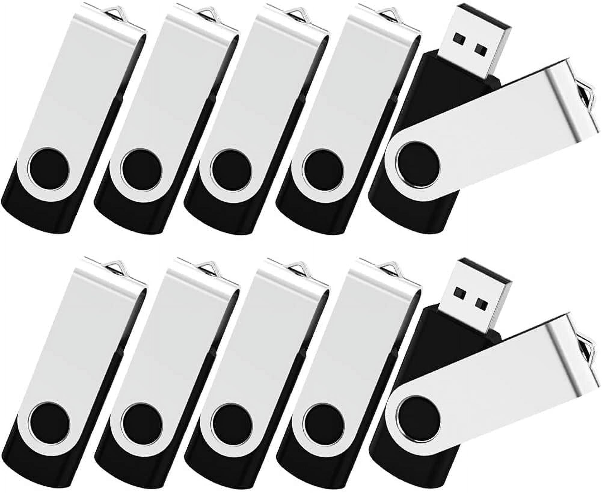 10 Pack of Enfain 4GB USB 2.0 Black Flash Drives for File Backup and ...