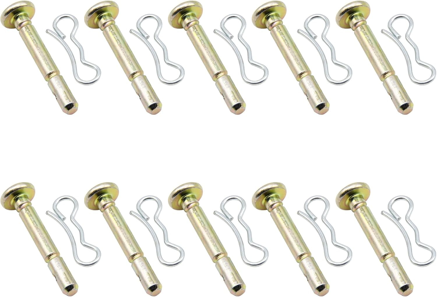 10 Pack of Shear Pins with Cotter Pins - Replacement for Snow Throwers ...