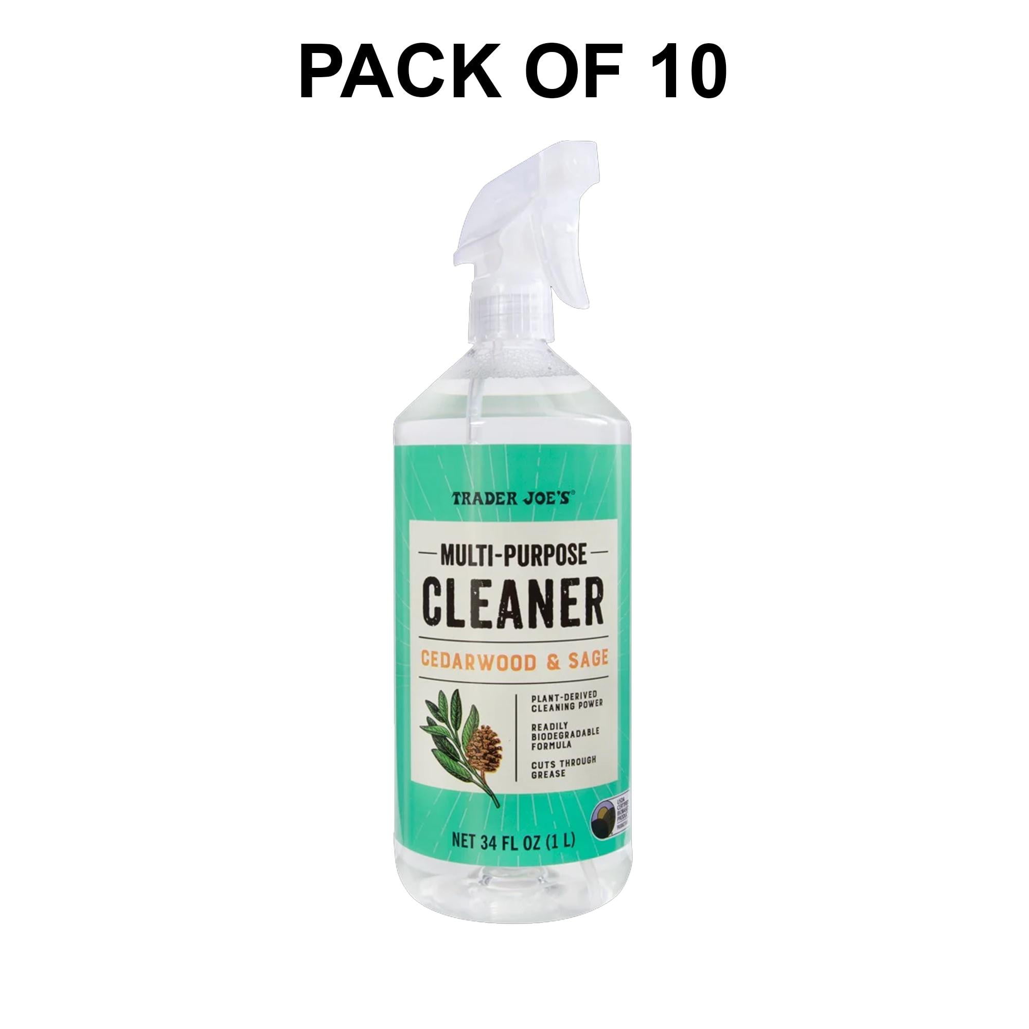 10 Pack of Trader Joe’s Multi-Purpose Cleaner Cedarwood & Sage | 34 Fl Oz - Walmart.com