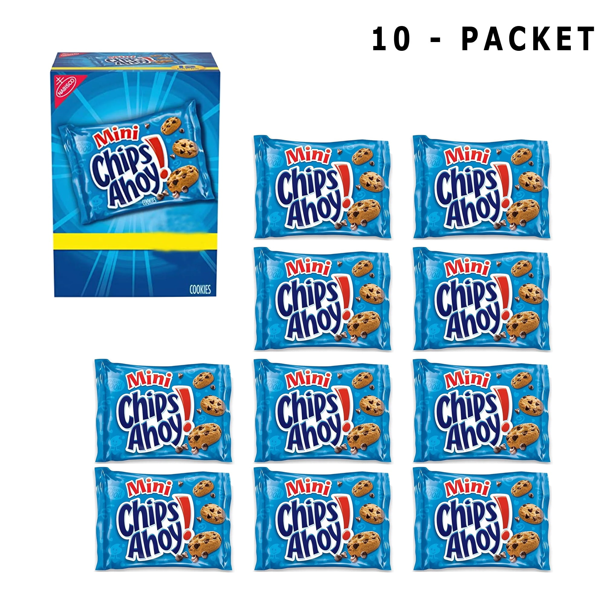 10 Packet of Chips Ahoy! Mini Original Chocolate Chip Cookies | 1 Oz ...