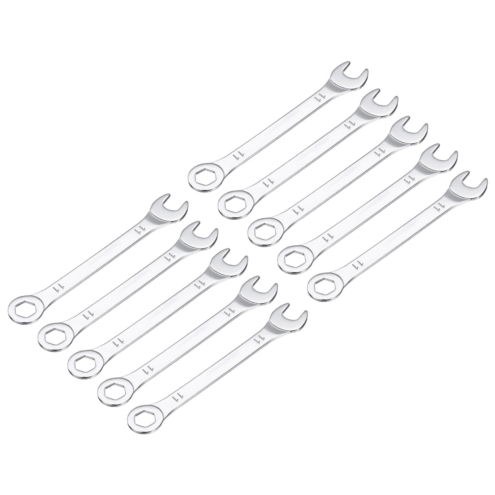 10 Packs 11mm Thin Combination Wrench with Offset 6-Point End and ...