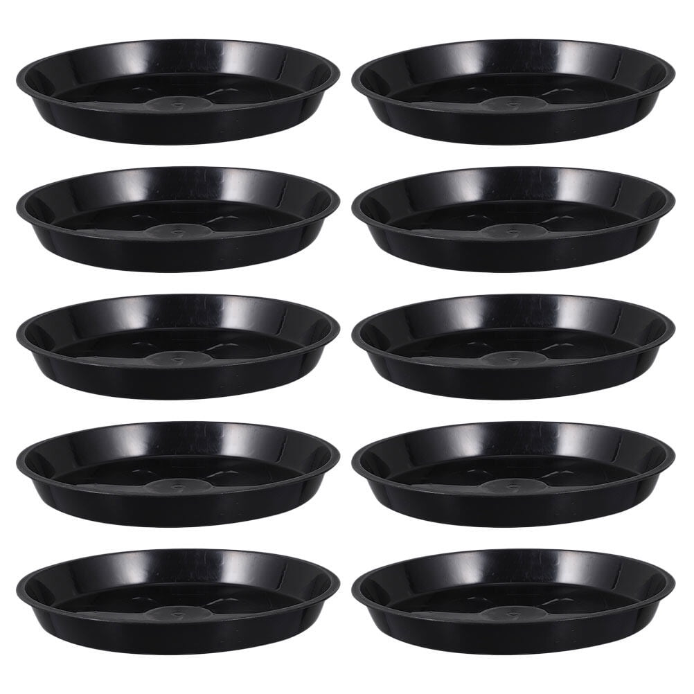 10 Packs 12.5 Inches Plant Saucer Plant Drip Trays, Plastic Plant Trays ...