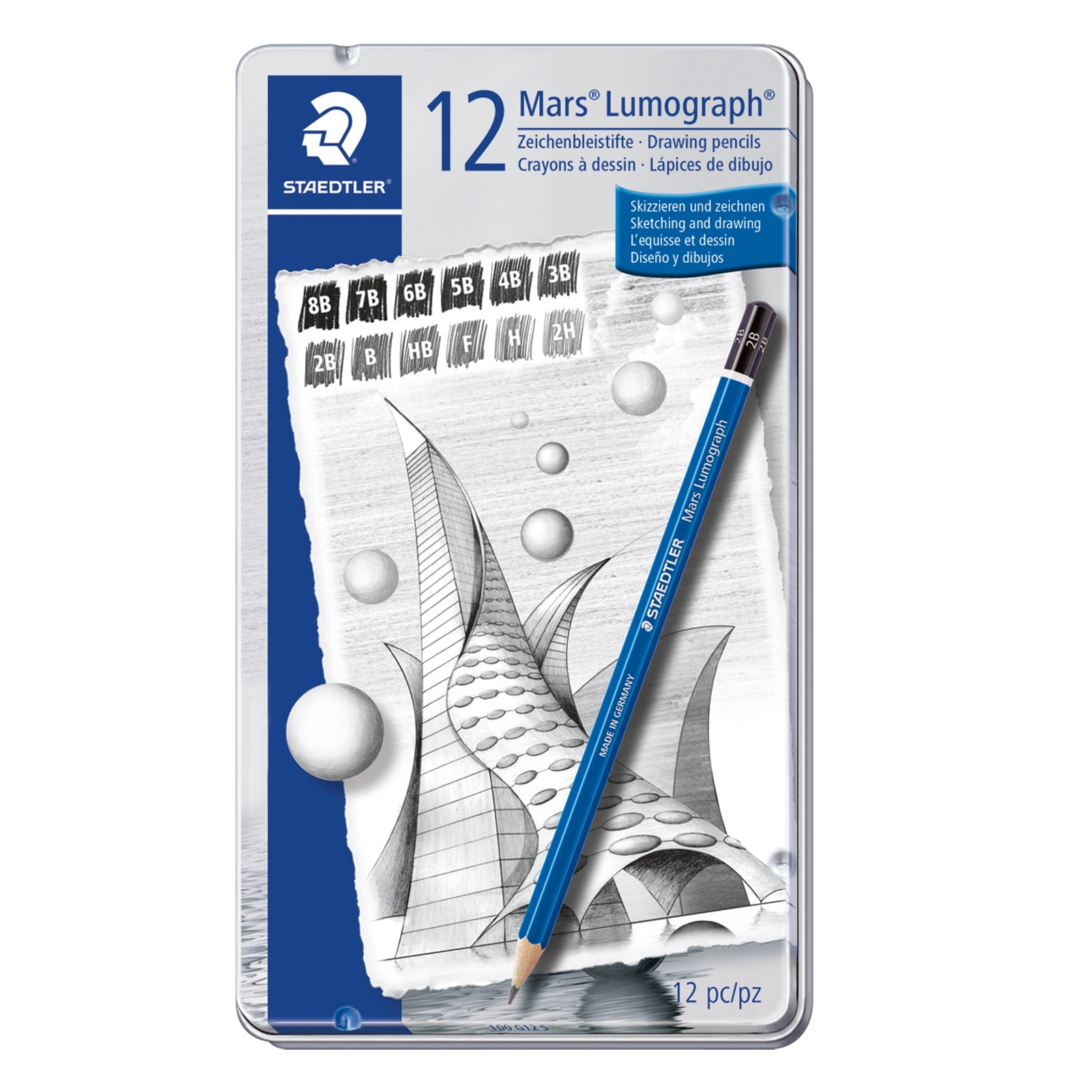 10 Packs: 12 ct. (120 total) Staedtler® Mars® Lumograph® Drawing Pencils - Walmart.com
