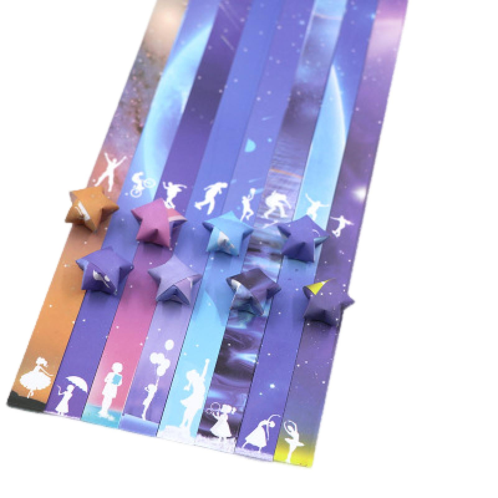 10 Packs/1360 Sheets Star Origami Beautiful Starry Sky Pattern Origami ...