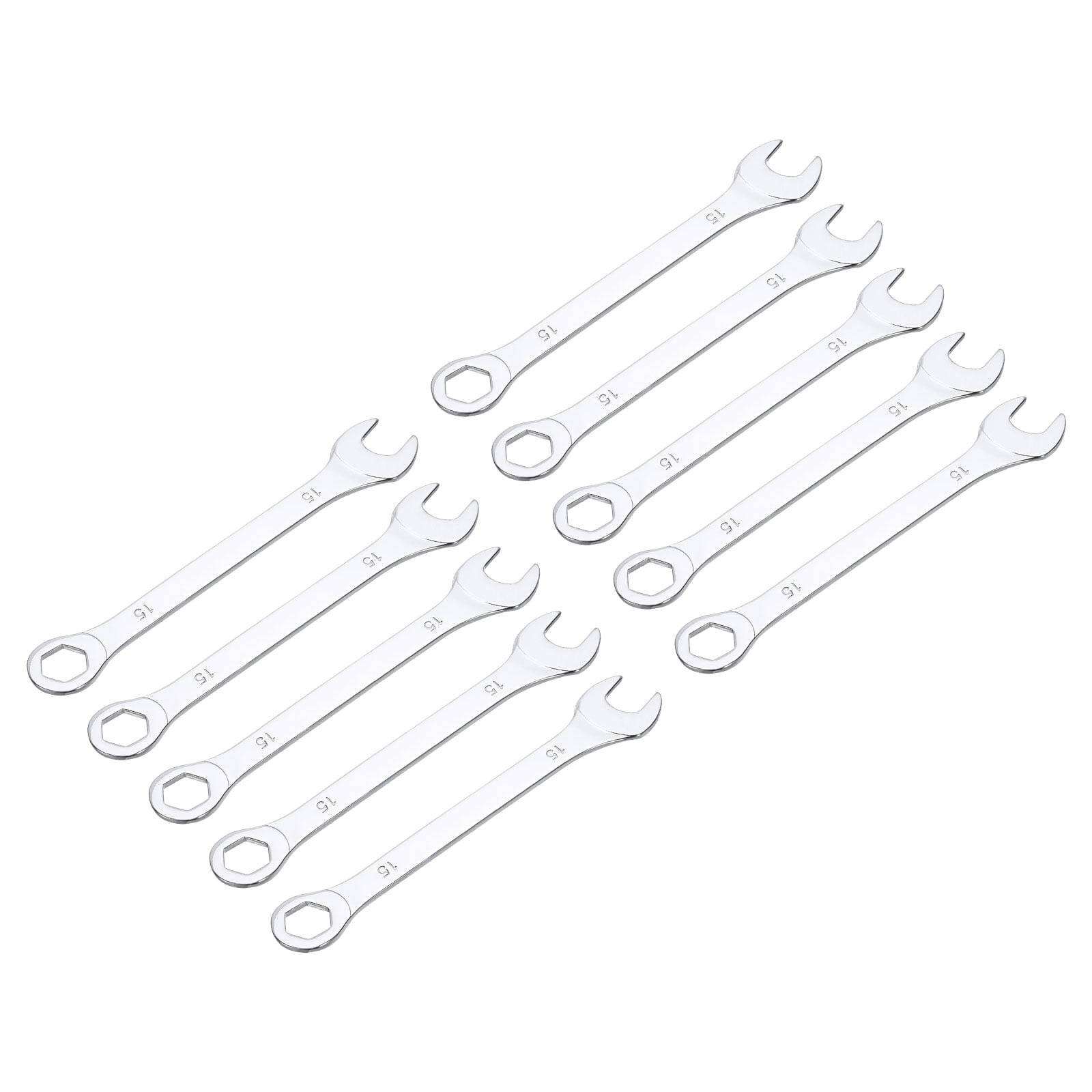 10 Packs 15mm Thin Combination Wrench with Offset 6-Point End and ...