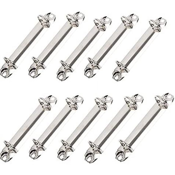 10 Packs 2-Hole Ring Binder Mechanism Replacement Kit, 2 O Rings Metal ...