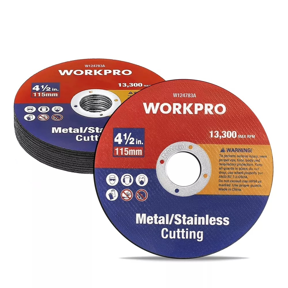 10 Packs 4-1/2" Cut-Off Wheels 7/8" Arbor Angle Grinder Metal Cutting ...