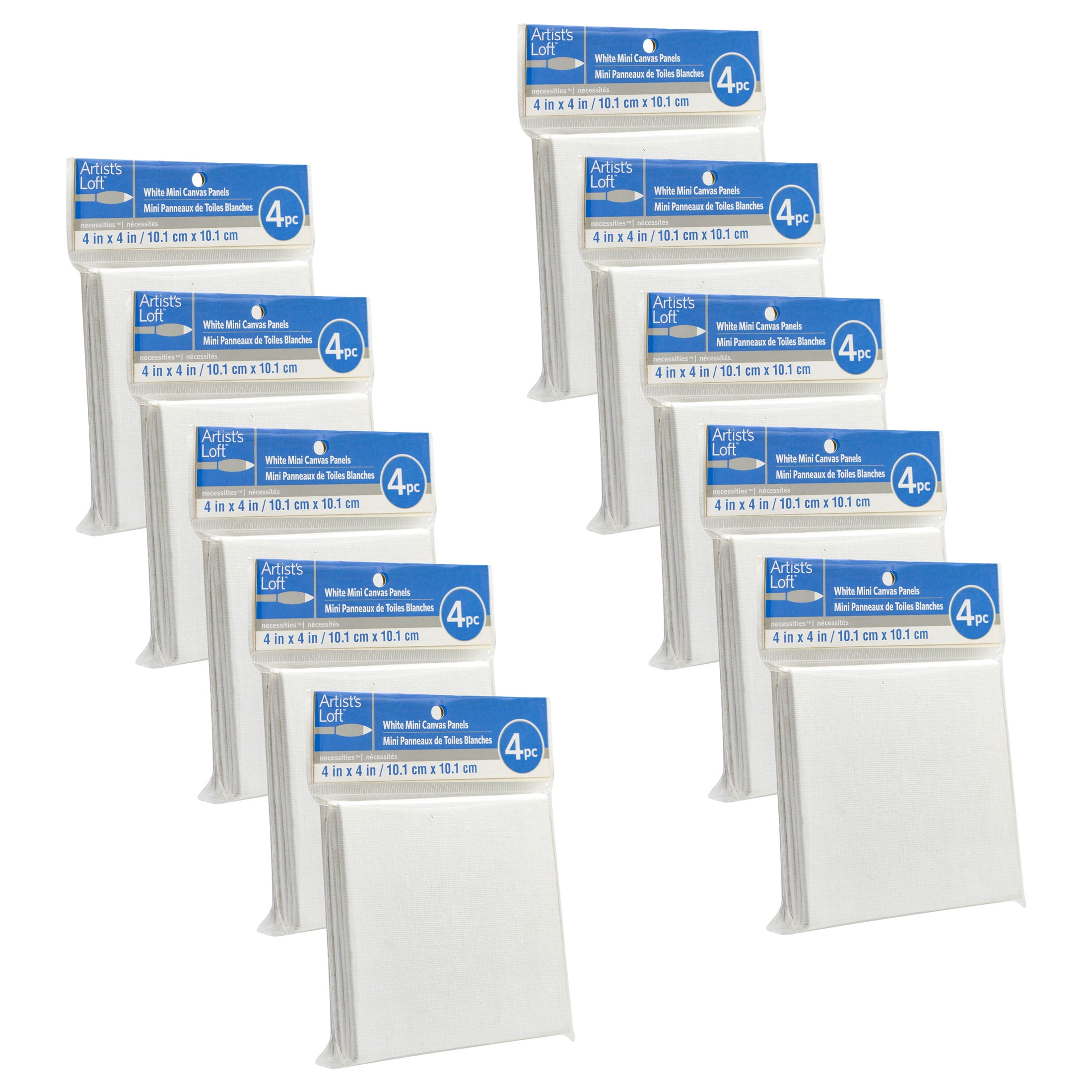 10 Packs: 4 ct. (40 total) 4" x 4" Mini Canvas Panels by Artist's Loft ...