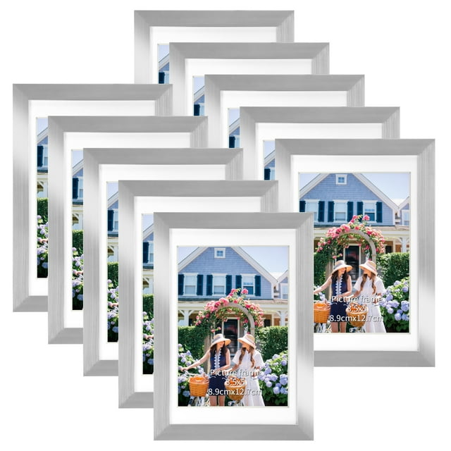 10 Packs 4x6 Picture Frames without Mat or 3.5x5 Photo Frame with Mat for Wall or Tabletop ...