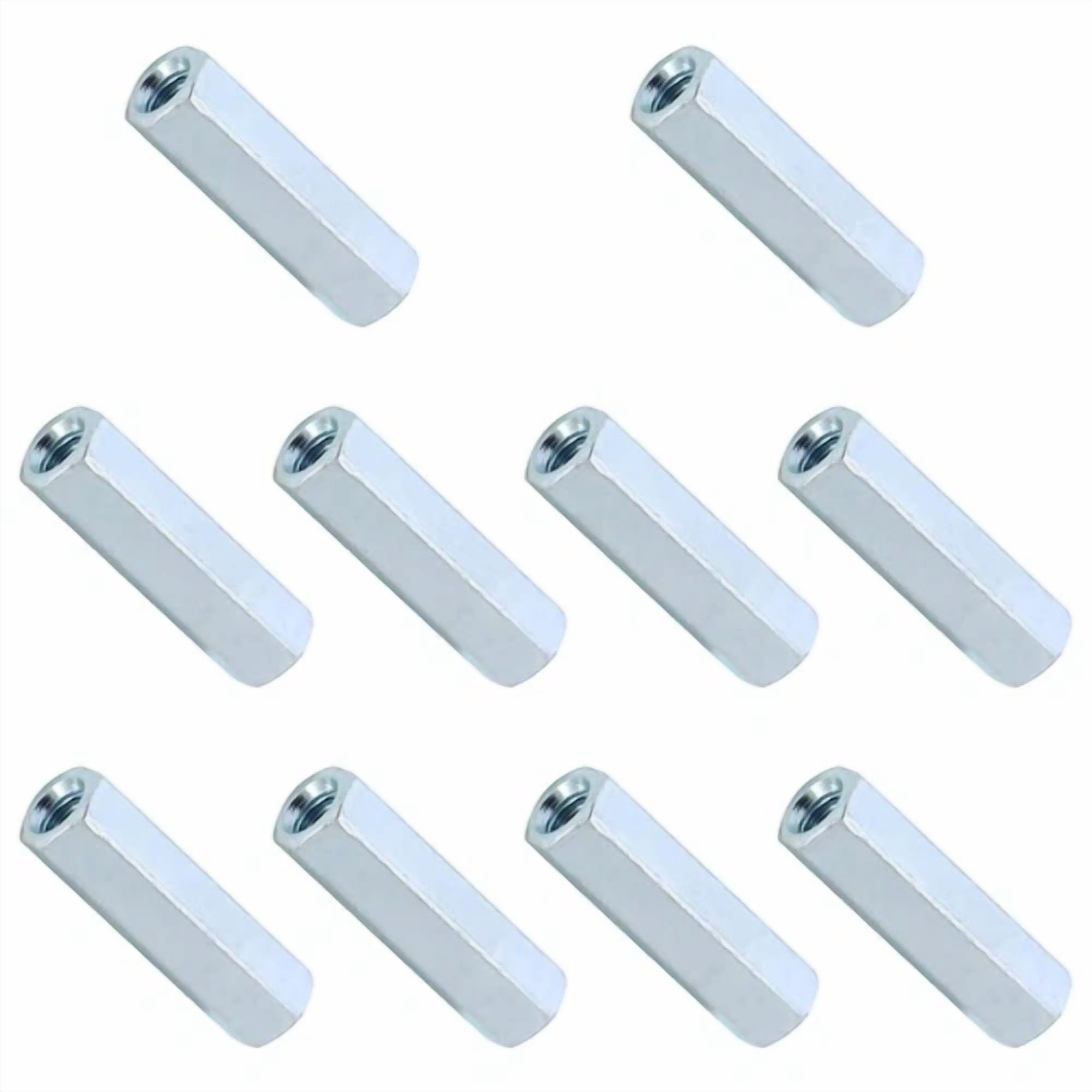 10 Packs 5/16''-18 Coarse Coupling Nuts, Hex Coupling Nut, Threaded Rod ...