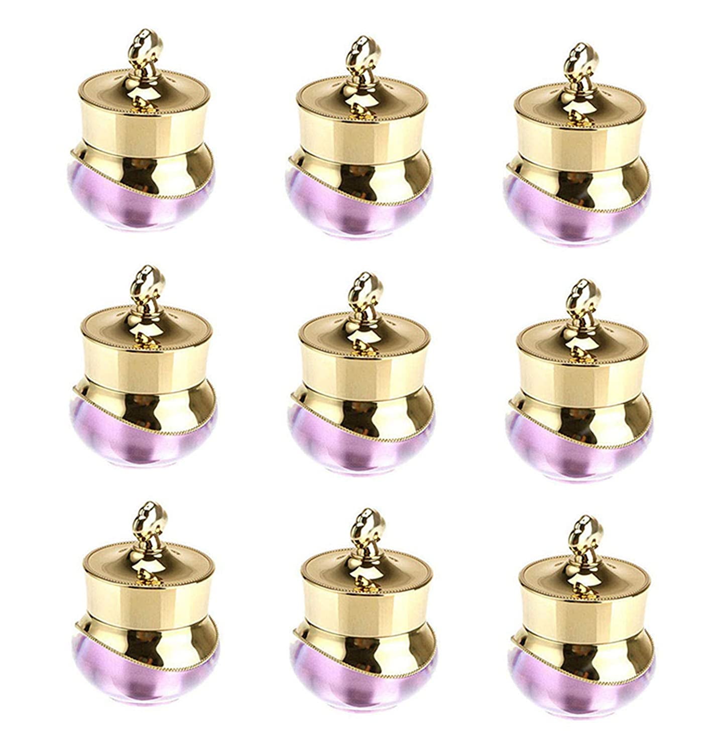 10 Packs 5 gram/5ml Gold Crown Empty Cream Jars Lip Balm Bottles ...
