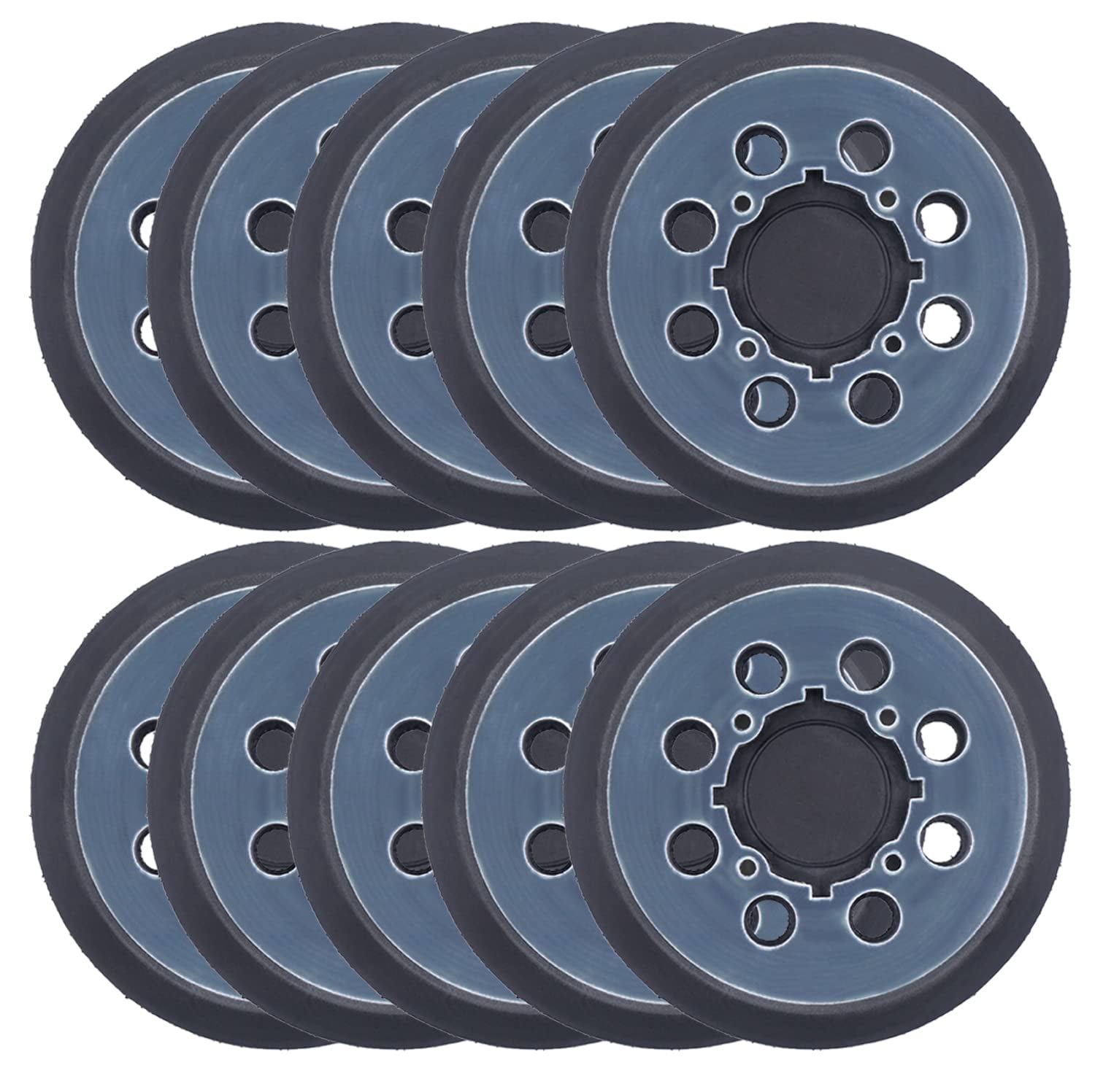 10 Packs 5 inch 8 Hole Hook and Loop Replacement Sanding Pad Sanding Pad for DeWalt DWE64233 ...