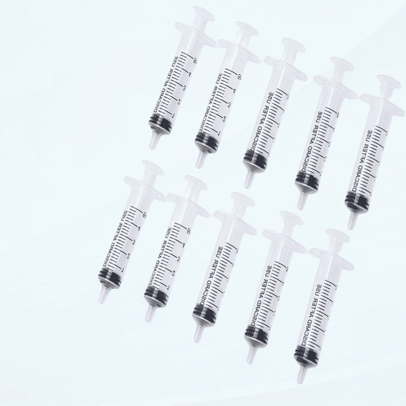 10 Packs 5ml Reusable Plastic Syringe with 10Pcs Extraction Adapters ...