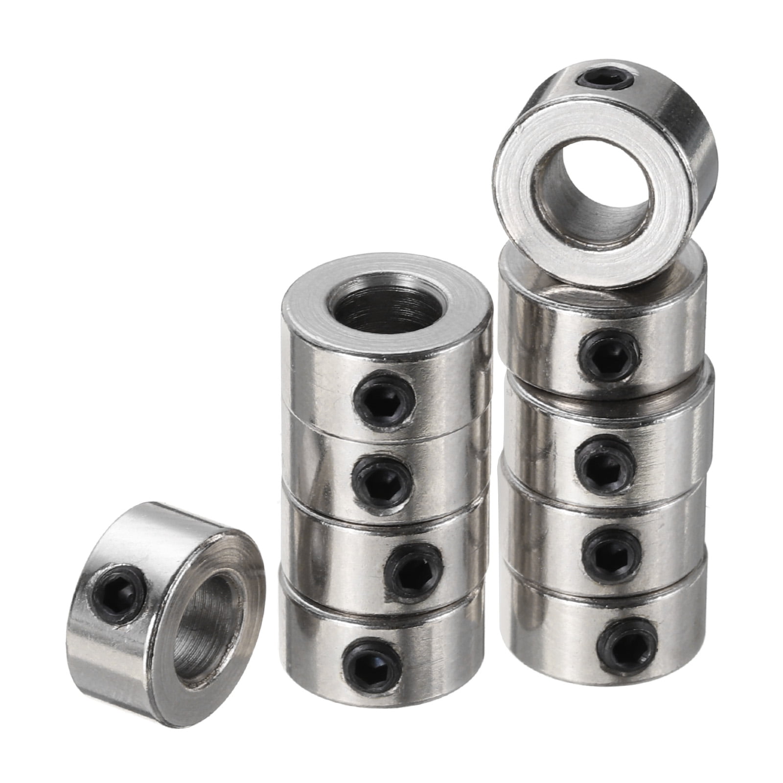 10 Packs 5mm Shaft Lock Collar T5 Lead Screw Lock Ring, Stainless Steel Set Screw Collars ...