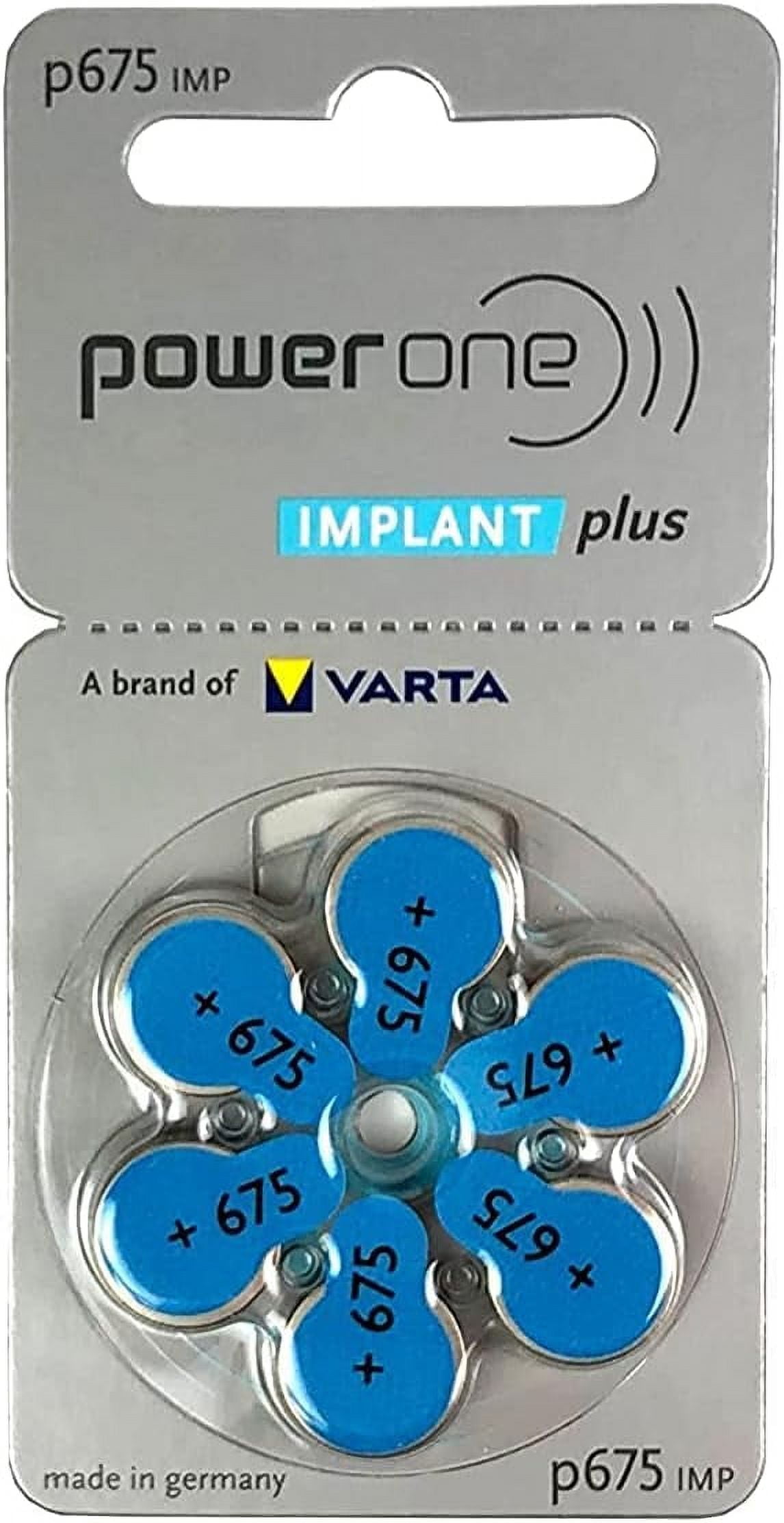 10 Packs (60 Batteries) Power One Cochlear Implant Batteries! 60 Batteries - Walmart.com