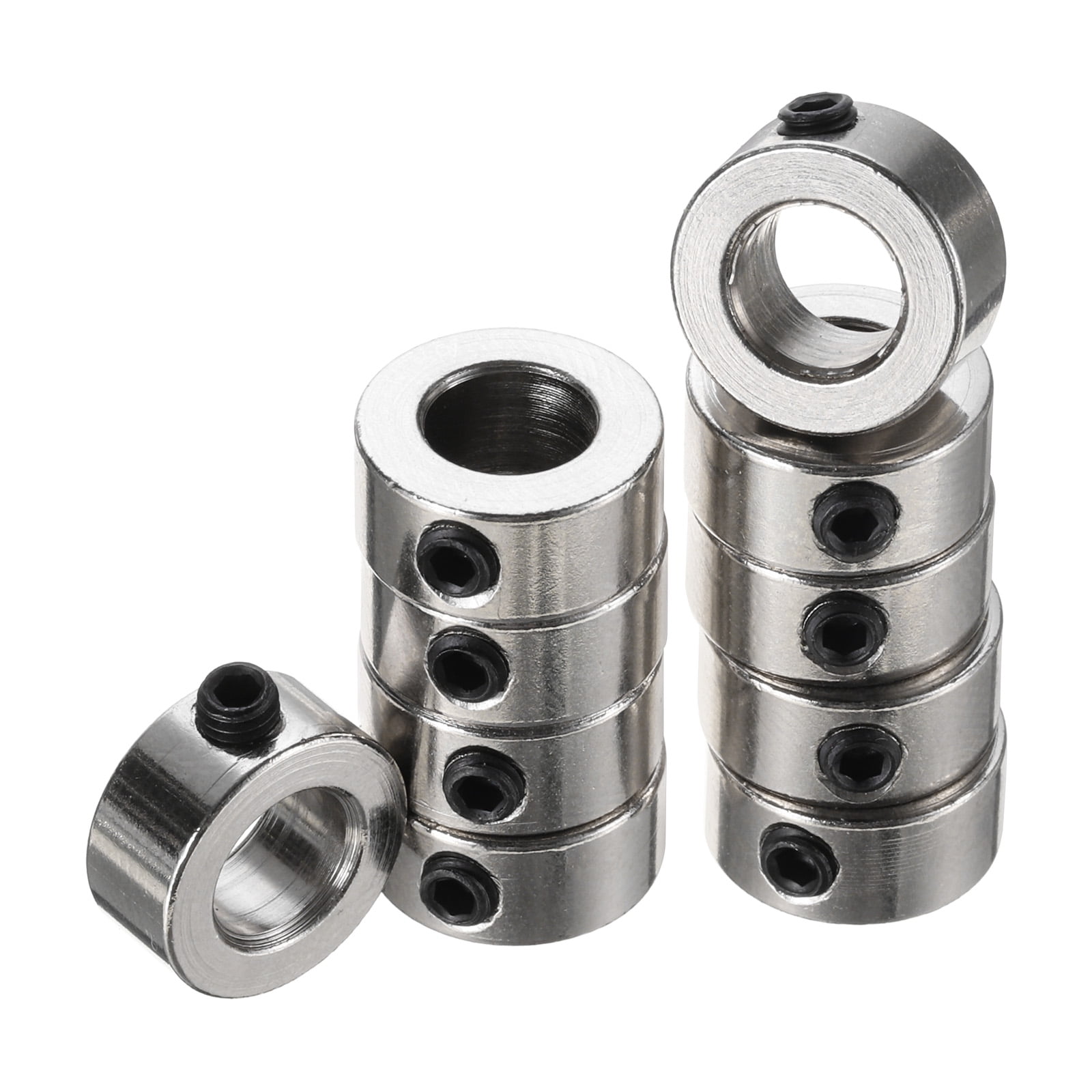10 Packs 6mm Shaft Lock Collar T6 Screw Lock Ring, Stainless Steel Set ...