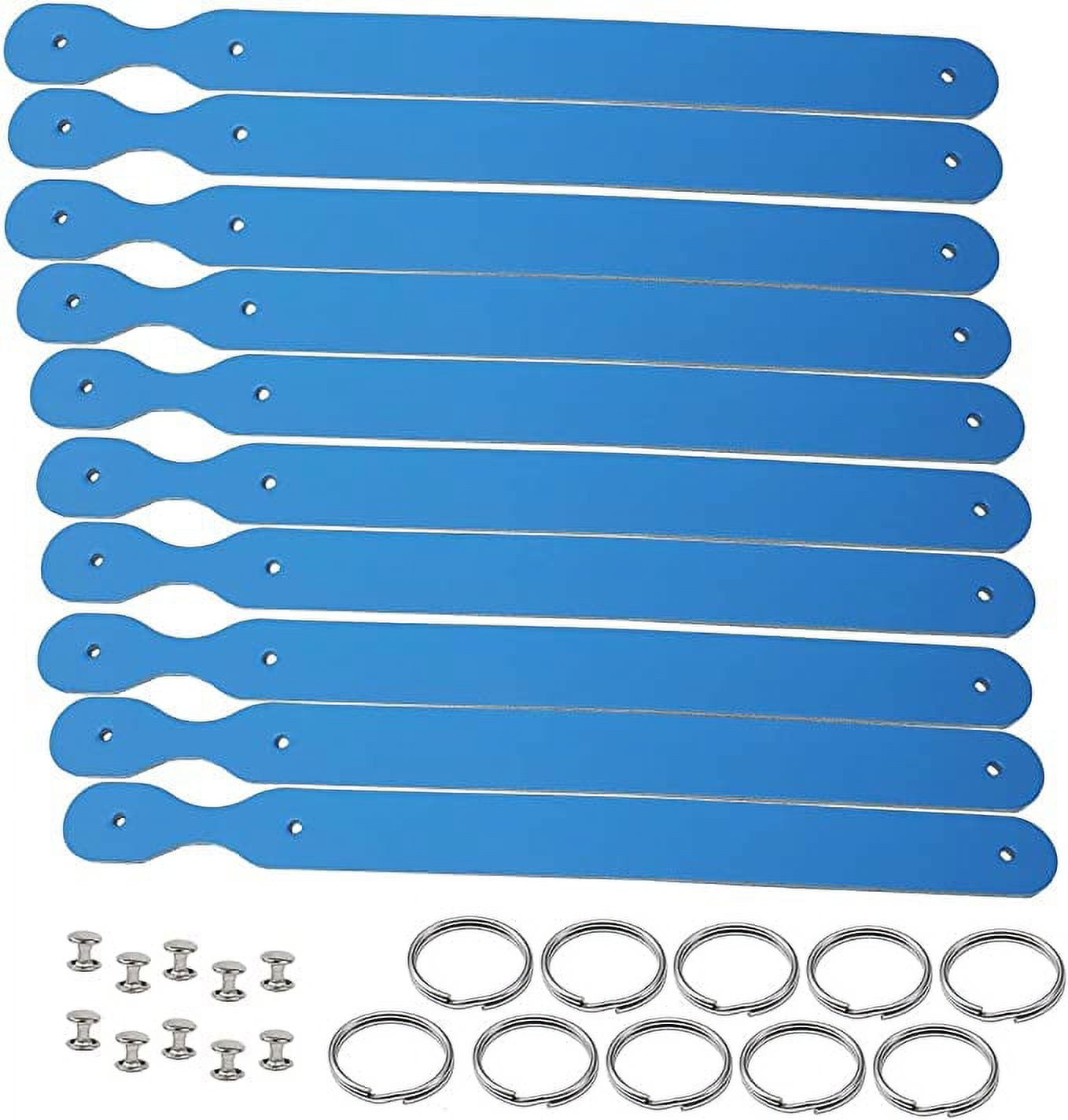 10 Packs Blank Leather Keychains -Engraving Ready Full Grain Leather ...