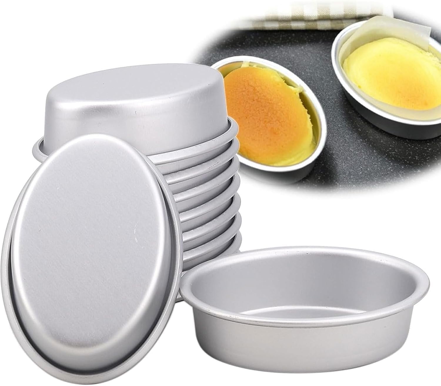 10 Packs Cake Pan, Cake Pans For Baking, Cheese Cakes And Chocolate ...