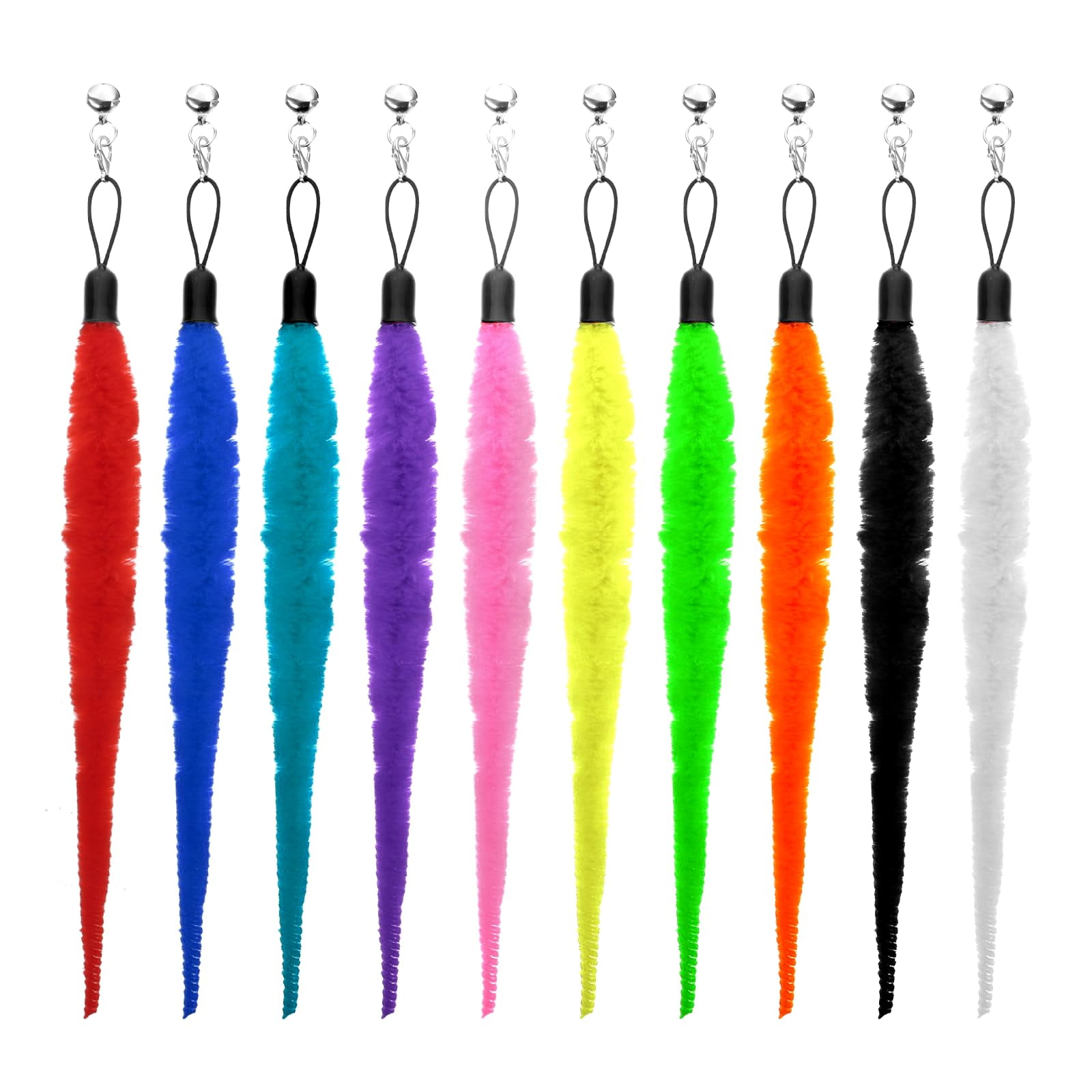 10 Packs Cat Worm Toy Refills Cat Wand Replacement Worms Interactive ...