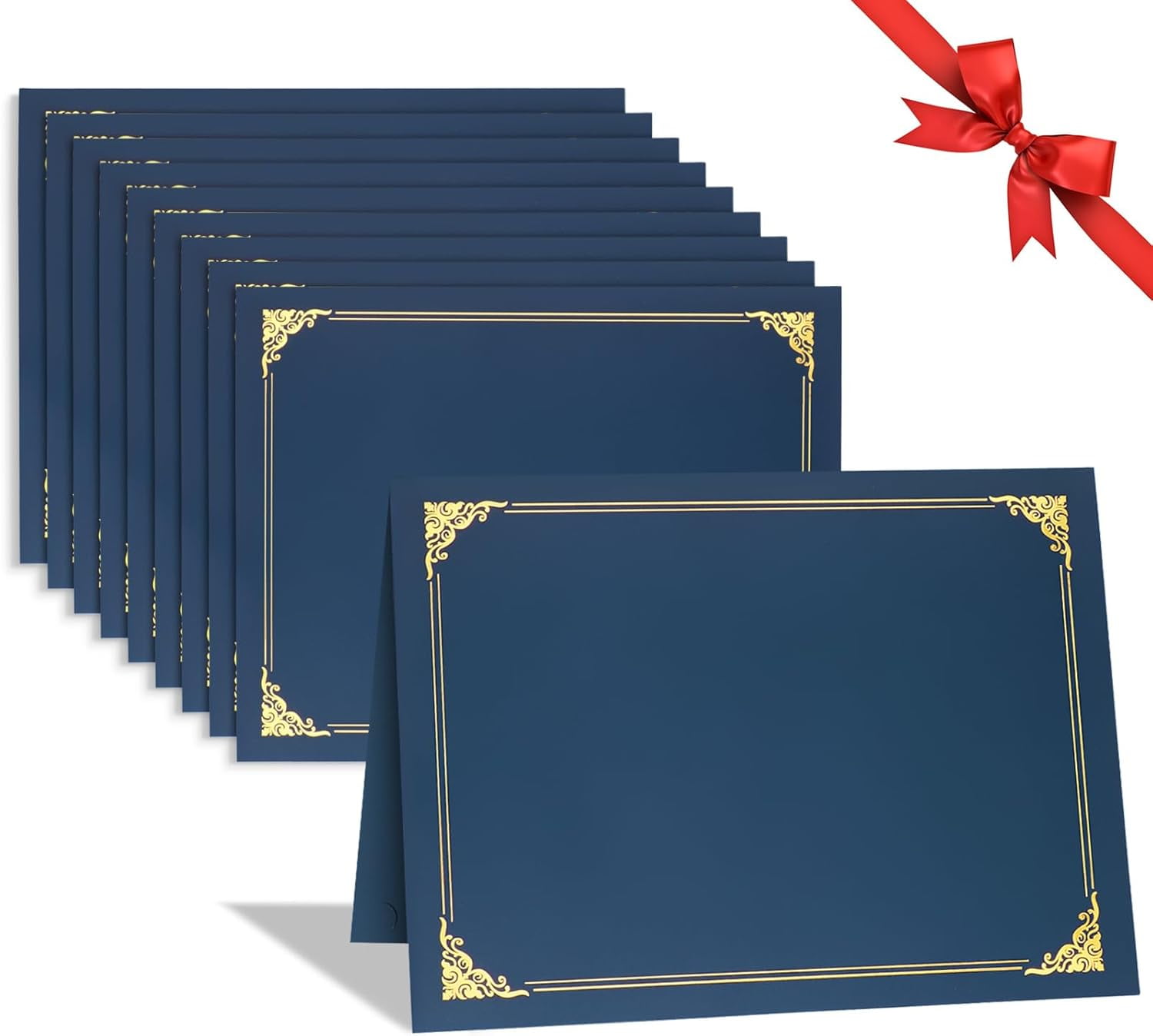 10 Packs Certificate Holders, Navy Blue Certificate Covers, Diploma ...