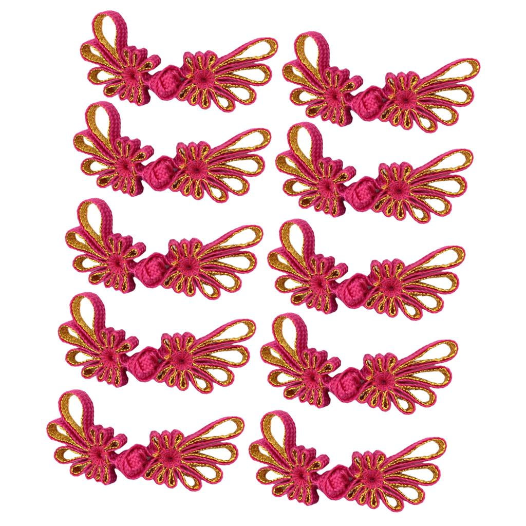 10 Packs Chinese Frog Buttons Sewing Fancy Dress Loop Braid Hats ...