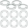 10 Packs Christmas Metal Wreath Frame Green Round Wire Wreath Making ...